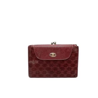 Celine Pre-owned Vintage Suede Monogram Wallet - Femme - Pre-owned - Rouge - Taille: ONE Size