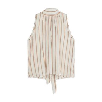 Semicouture &Auml;rmelloses Top - - Tops - Damen - Beige - M