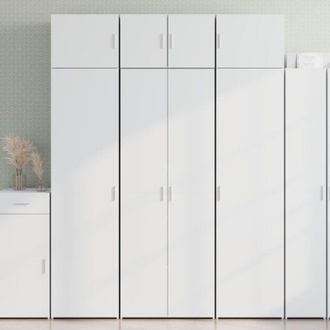 vidaXL Vidaxl - Buffet haut blanc 70x42,5x185 cm bois ding&eacute;nierie