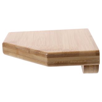 NUOBESTY HYTROVE Eck wandregal aus Bambus Schwebendes Bohrfreies Eck wandregal Platzsparendes Wanddekor Multifunktionales Aufbewahrungsregal f&uuml;r Wohnzimmer Sch