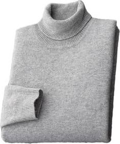 Generic Pull épais à col roulé en laine pour homme, Gris clair 9, M