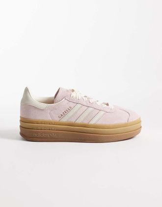 adidas Originals Gazelle Bold - Baskets - Rose et blanc
