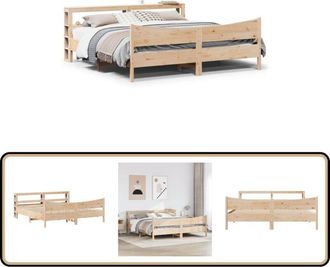 vidaXL Massivholzbett mit Kopfteil 180x200 cm Kiefer - Vidaxl