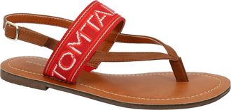 Tom Tailor Tom Tailor Damen 5390307 Flache Sandale, Cognac Orange, 42 EU