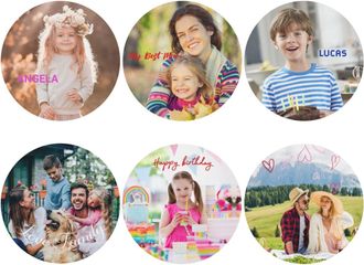 Generic Personalisiertes Leder-Untersetzer-Set, anpassbare Untersetzer f&uuml;r Getr&auml;nke mit individuellem Fototext, Logo, Fototassen-Untersetzer f&uuml;r Couchtisch, K