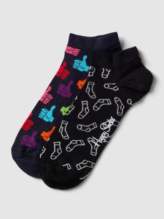 Happy Socks Sneakersocken mit Allover-Print im 2er-Pack Modell Thumbs up