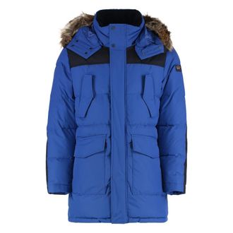 Paul & Shark Gesteppte Kapuzen-Daunenjacke mit Pelz - - Coats - Herren - Blau - XL