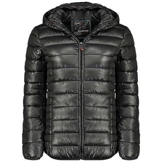 Geographical Norway Annecy Hood Lady - Doudoune Chaude Matelassee Femme Capuche Automne Hiver Printemps Ete - Veste Manteau Chaud - Parka Manches Longues Blouson - Femmes