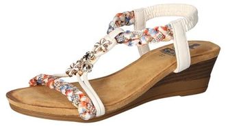 2Go Shoe Company Femme 8910 &agrave; 808 Sandale cale, Blanc, 41 EU