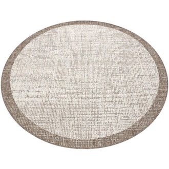 RugsX Rugsx - teppich sizal floorlux kreis 20401 Rahmen champagner / taupe beige rund 120 cm