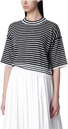 Roberto Collina Femme, Tops, Multicolore, Taille: 40 FR Girocollo MC Riga Mariniere