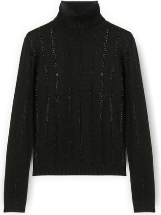 Motivi Femme, Pulls, Noir, Taille: 38 FR Pull &agrave; col roul&eacute; avec strass