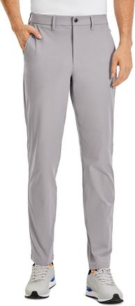 CRZ YOGA Herren Golfhose Schnelltrocknend Anzughose Stretch Hose Sporthose Jogginghose Atmungsaktive Golf Trousers -86cm Möwe Grau 36W