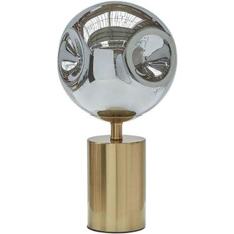 Beliani Tischlampe BOYD Metall Messing