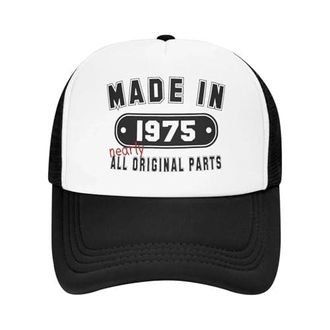 Generic Casquettes Baseball pour Hommes Hommes, fabriqu&eacute;es en 1975 Presque Toutes Les pi&egrave;ces dOrigine Maille Chapeau Camionneur Mode 50e &eacute;t&eacute; Rafra&icirc;chissant Bo