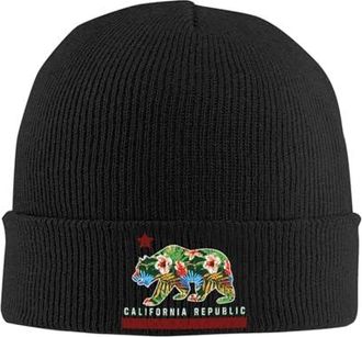 Generic République De Californie Ours De Californie Jaime La Californie Femme Homme Watch Cap Léger Bonnets Hiver Doux Bonnet De Pêcheur pour Toutes Les Saiso
