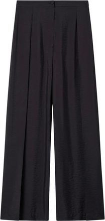 Emporio Armani Femme, Pantalons, Noir, Taille: 42 FR Pantalon Large &agrave; Plis Profonds
