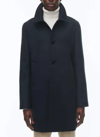 Fursac Manteau &agrave; col officier en drap de laine - Taille XXL - Homme