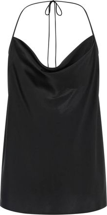 Valentino Garavani Femme, Tops, Noir, Taille: 36 FR Tie-up Silk Top