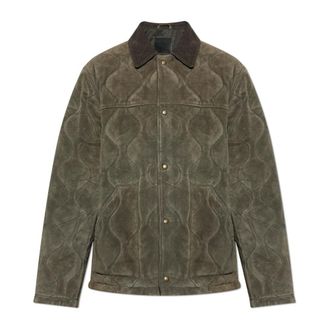 AllSaints Wildlederjacke Dakota - - Jackets - Herren - Gr&uuml;n - S