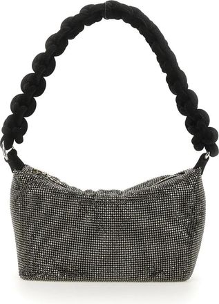 Kara Hobo Bags - Bag With Knotted Handle And Textured Surface - Gr. unisize - in Grau - für Damen