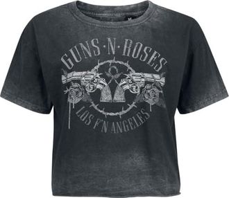 Guns n' Roses Guns Femme T-Shirt Manches Courtes Gris L 100% Coton Regular/Coupe Standard