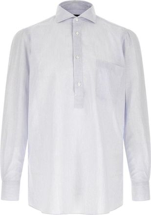 Finamore Homme, Chemises, Bleu, Taille: M Blouse Porto