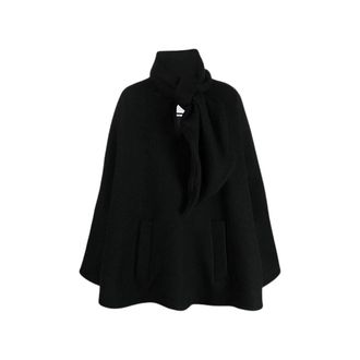 The Attico Femme, Vestes, Noir, Taille: 36 FR Cape Anorak