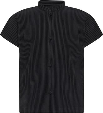 Issey Miyake Homme, Chemises, Bleu, Taille: M Jj042-15 Short Sleeve Shirt