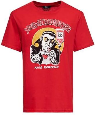 King Kerosin T-shirt pour homme | Rockabilly | Vampire | 50S | Coupe droite | Imprimé sur le devant | Rétro | Vintage | Pur coton | Rocknroll | Halloween | Comic A