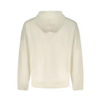 Calvin Klein Logo-Embroidered Cotton Hoodie - White