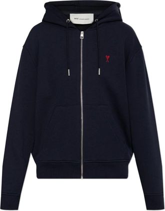 Ami Femme, Sweatshirts et sweats &agrave; capuche, Bleu, Taille: 38 FR SweaT-shirt avec logo brod&eacute;