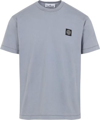 Stone Island Homme, Tops, Bleu, Taille: S T-Shirt en coton