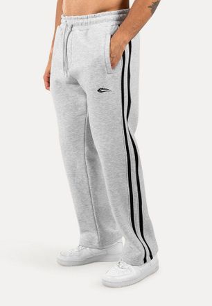 Smilodox Jogginghose Yasin, Sweathose mit Logo, Bequeme Freizeithose mit Kordelzug Seitentaschen wei&szlig;e Seitenstreifen Angenehmes Material Sport Freizeit