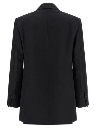 Alberto Biani Viscose-Linen Blend Blazer - Black