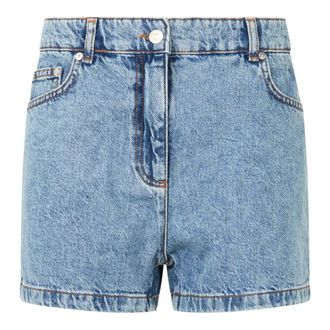 Moschino Light Denim Shorts with High Waist - - Shorts - Damen - Blau - W30