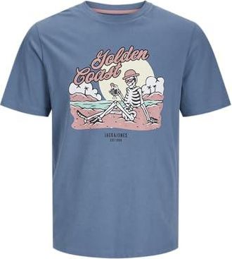 Jack & Jones Jjelijah Tee SS Crew Neck, oceanview, M Hommes