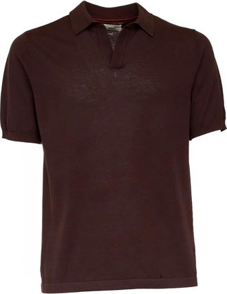 MC2 Saint Barth Homme, Tops, Brun, Taille: S Polo Manches Courtes