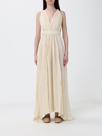 120% Lino Robe Femme couleur Naturel