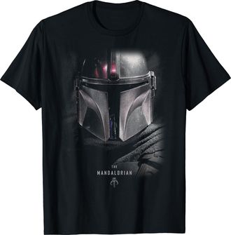Star Wars The Mandalorian Big Face Poster T-Shirt
