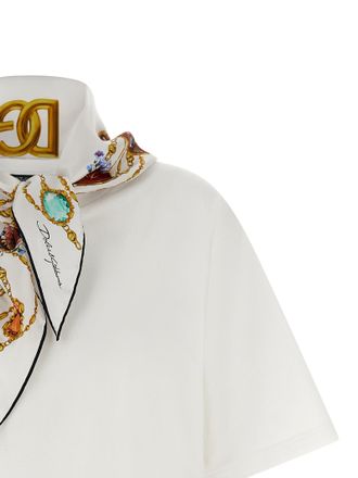 Dolce & Gabbana Logo-Embroidered Cotton T-shirt - White