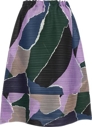 Pleats Please Issey Miyake Midi Skirt - Multicolor