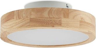 Lindby Deckenlampe Lanira aus Holz dimmbar mit Fernbedienung für Wohnzimmer & Esszimmer von Lindby