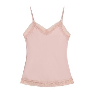 Oltre Top-Dessous aus Satin und Spitze - - Tops - Damen - Rosa - M