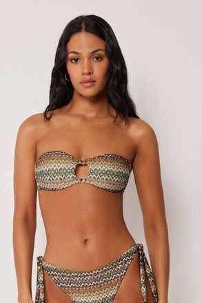 Calzedonia Bandeau-bikinioberteil Elegant Ethnic Grun