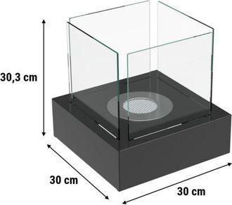 Kratki Kratki - Bioethanolkamin Tischkamin Dekorativ Tango 3 schwarz Kamin