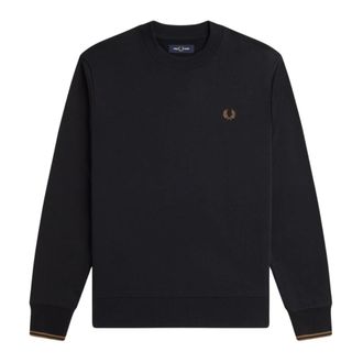Fred Perry Contrast Rundhals-Sweatshirt - - Sweatshirts & Hoodies - Herren - Schwarzk - XS