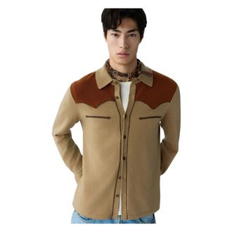 Guest In Residence Western Hemd mit Kn&ouml;pfen - - Shirts - Herren - Beige - L
