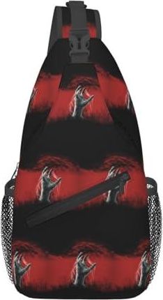 Generic Main De Zombie Effrayante Sortant Du Sol Sac Poitrine Pratique Sling Bag L&eacute;ger Sac &Agrave; Bandouli&egrave;re Pour Quotidien Femme Sport