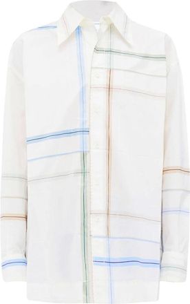 Bottega Veneta Femme, Blouses et Chemises, Blanc, Taille: 36 FR Cotton Check Shirt